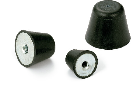 FGBD-E-NBR_ゴムバンパ - ねじつき - 円錐台形状（めねじ） - NBRタイプ|NBK【鍋屋バイテック会社】