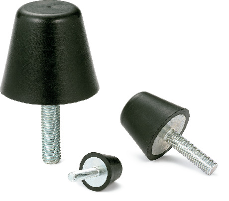 FGBD-S-NBR_ゴムバンパ - ねじつき - 円錐台形状（おねじ） - NBRタイプ|NBK【鍋屋バイテック会社】