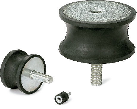 FGBE-ES_ゴムバンパ - ねじつき - くびれ形状（片側めねじ・片側おねじ）|NBK【鍋屋バイテック会社】