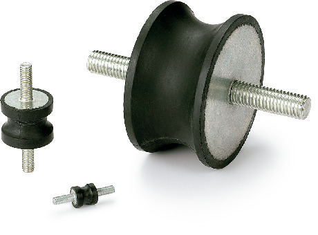 FGBE-SS_ゴムバンパ - ねじつき - くびれ形状（両側おねじ）|NBK【鍋屋バイテック会社】